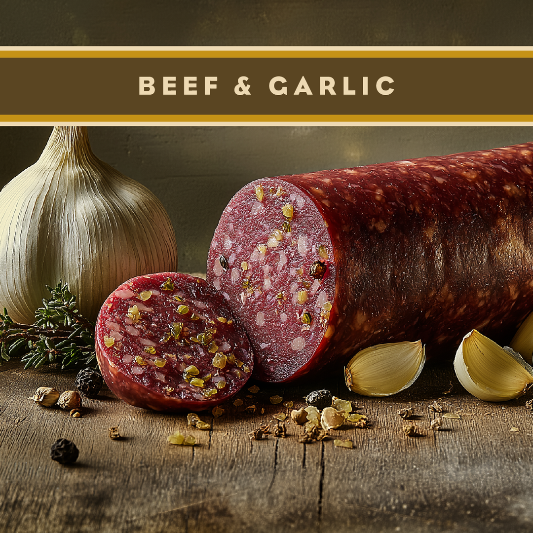Beef & Garlic Summer Sausage 12oz – Artas'n Meats